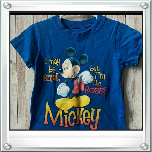 Disney | Shirts & Tops | Disney 2t Mickey Mouse Im The Bossblue Tshirt ...